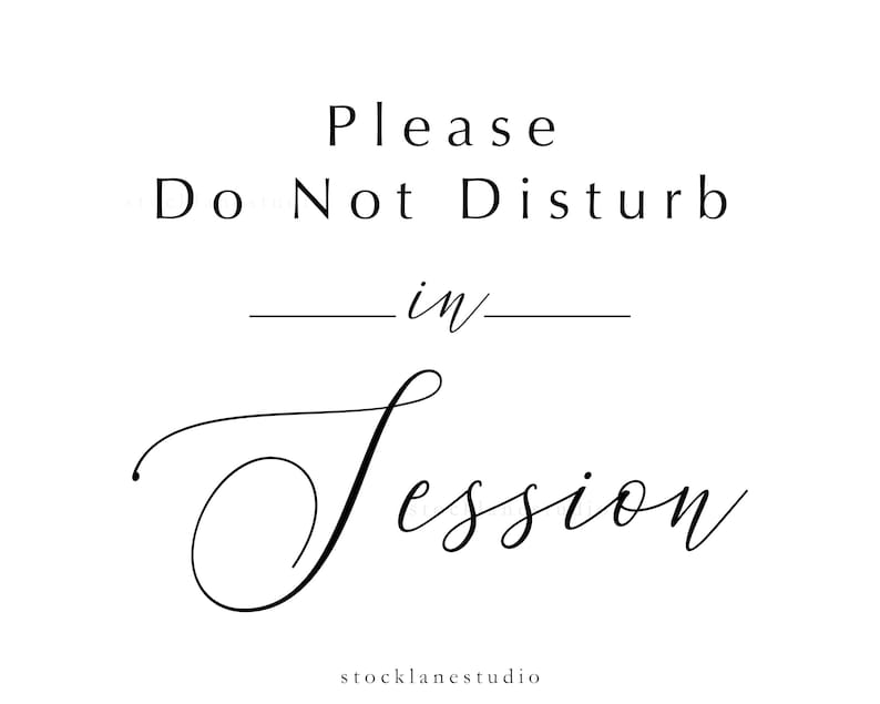 Printable Do Not Disturb in Session Sign, DIY Quiet Door Sign for ...