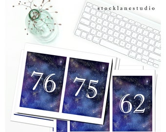 Space Theme Table Numbers - Etsy