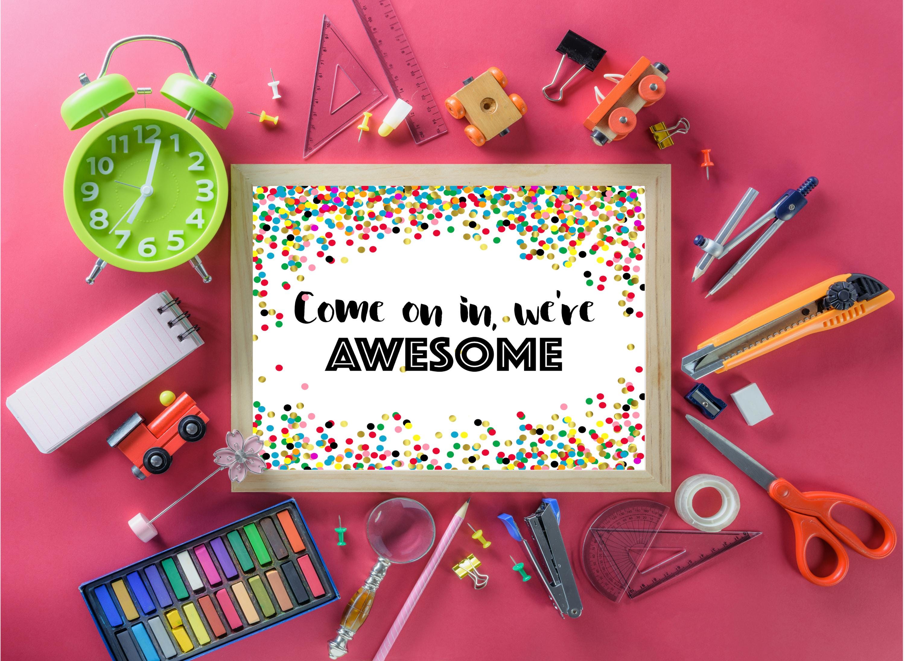 Printable Back to School Sign Classroom Door Sign, Come on in We're ...