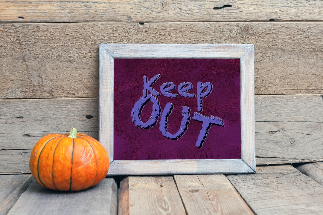 Printable Teen Boy Room Decor Keep Out Sign Halloween Haunted House ...