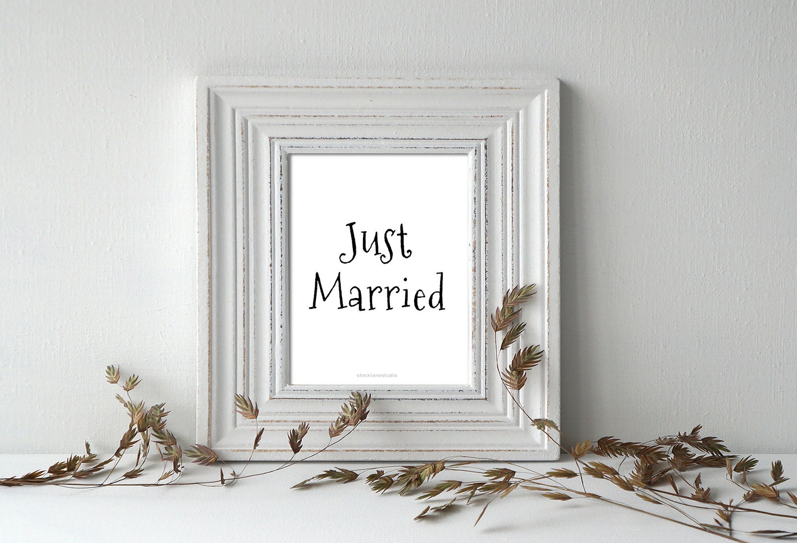 Printable Custom Just Married Wedding Sign Digital Reception - Etsy