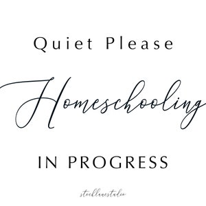 Printable Home Schooling Sign Do Not Disturb Learning in Progress Sign ...