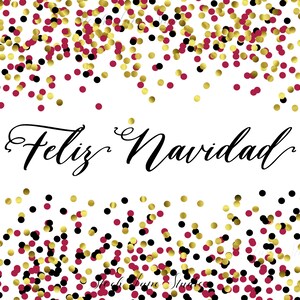 Printable Christmas Wall Art Feliz Navidad Spanish Merry - Etsy