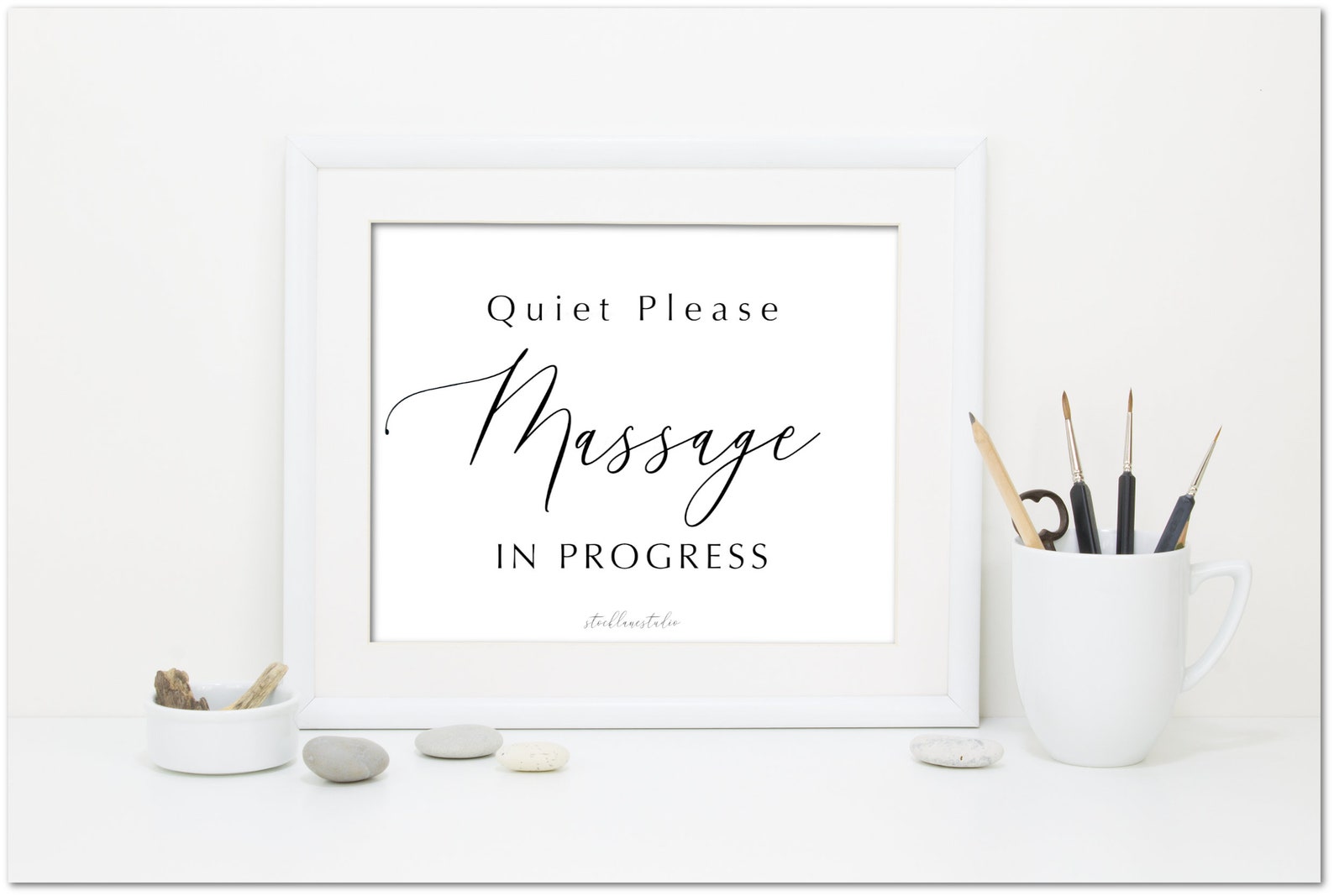 Printable Sign Please Speak Softly Massage in Progress Black - Etsy