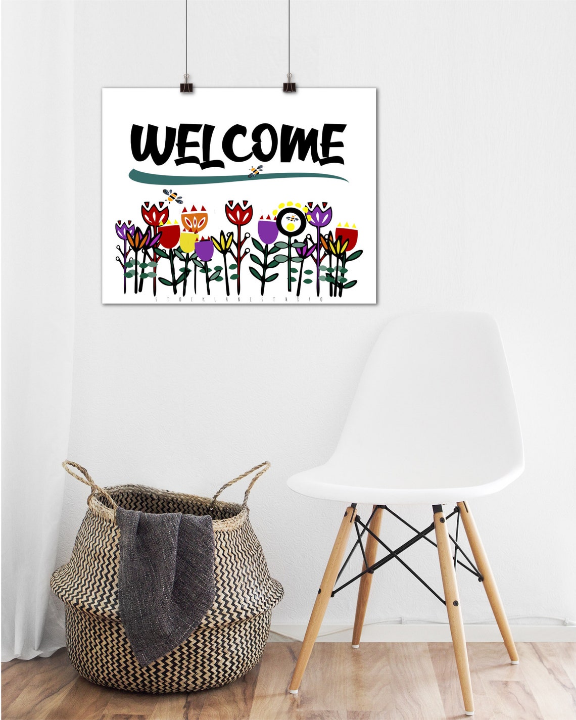 Printable Welcome Sign With Flowers and Bees Event Table Sign | Etsy