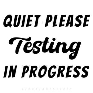 Quiet Please Testing in Progress Classroom Door Sign, Printable Back to ...