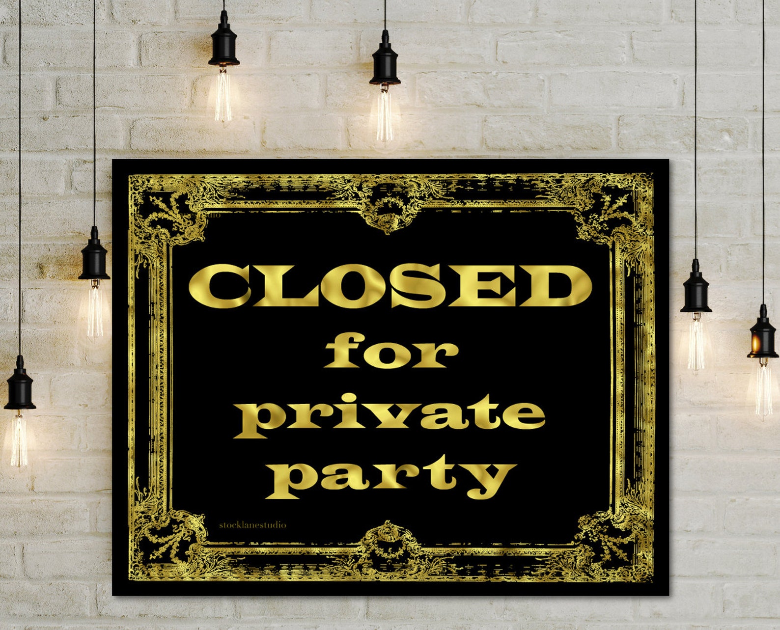 Printable Closed for Private Event Sign in Black and White Do | Etsy