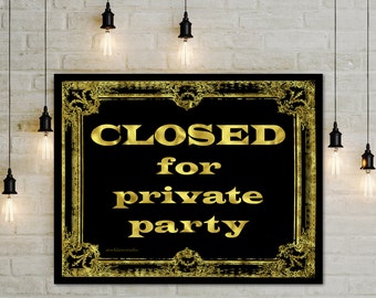 Private Event Sign - Etsy