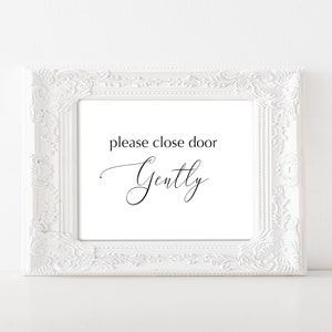 Please Close Door Gently Sign: Minimalist Decor for Classroom, Daycare ...