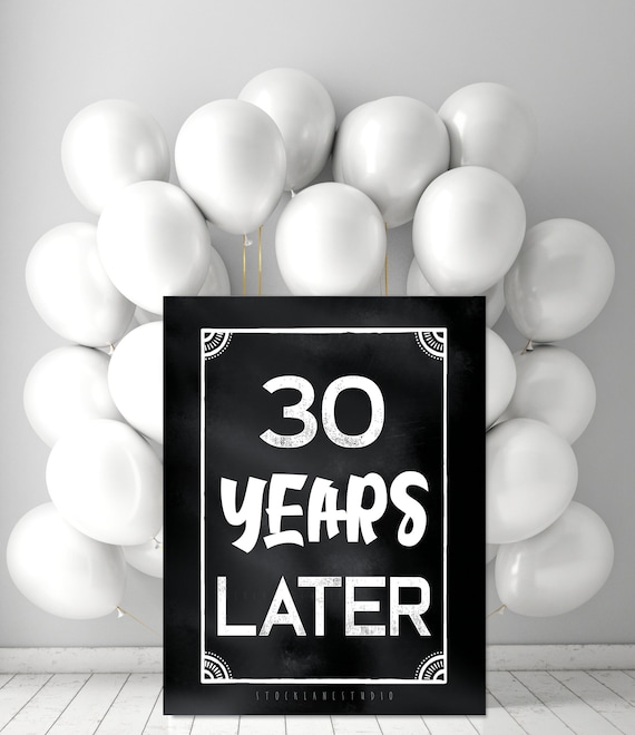 Printable 30 Years Later High School Reunion Sign 30th Class | Etsy