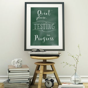 Motivational School Quote Printable Quiet Please We're Acing Test ...
