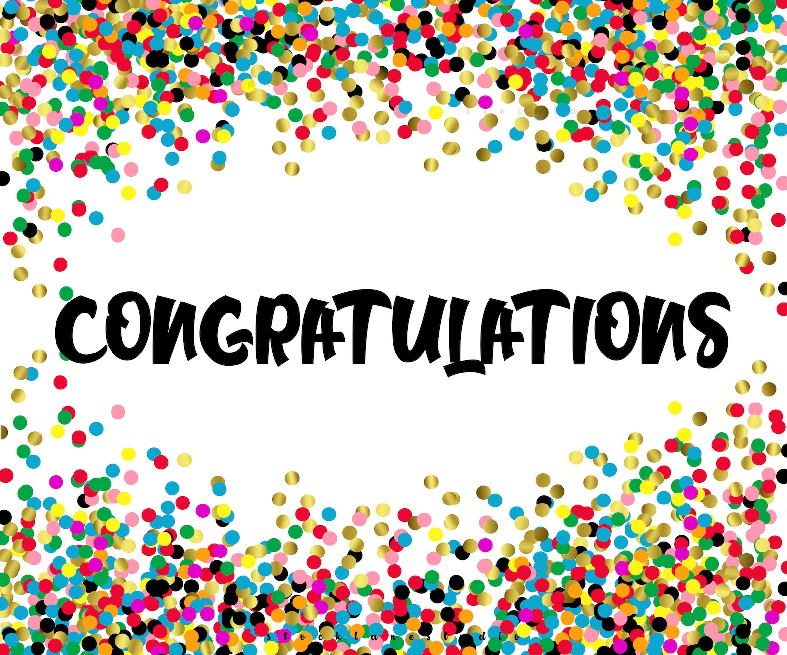 Printable Congratulations Poster With Confetti Background - Etsy