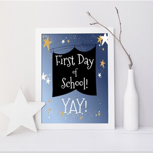 Printable Back to School Sign Teacher Door Sign First Day of - Etsy