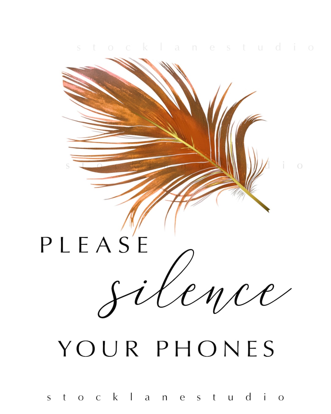 Please Silence Your Phones, Printable Home or Office Sign, Autumn Tone ...