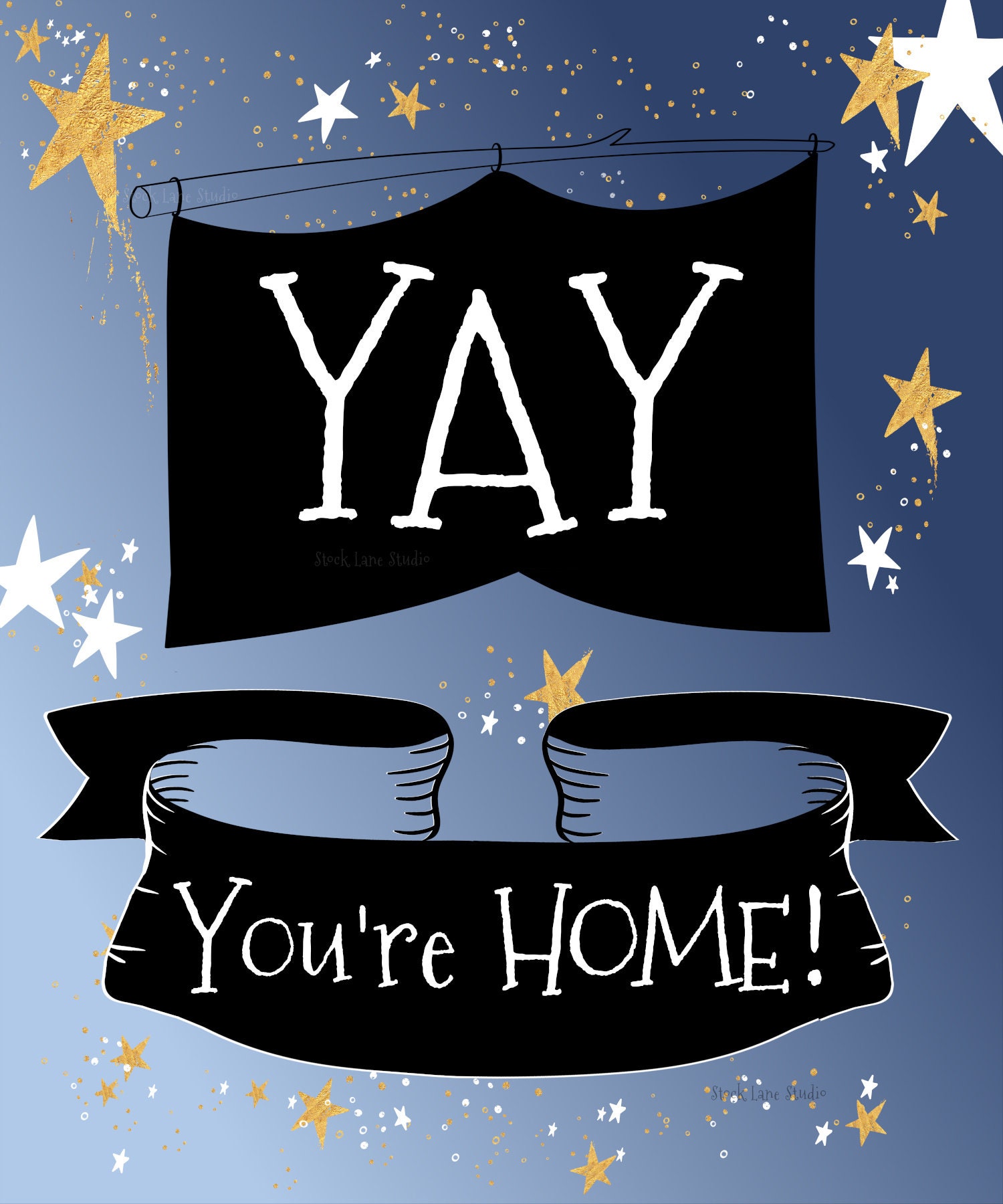 Homecoming Sign Printable Yay You're Home DIY Welcome Back | Etsy