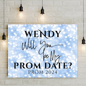 Custom Printable Promposal Sign Will You Be My Prom Date Poster, Prom ...