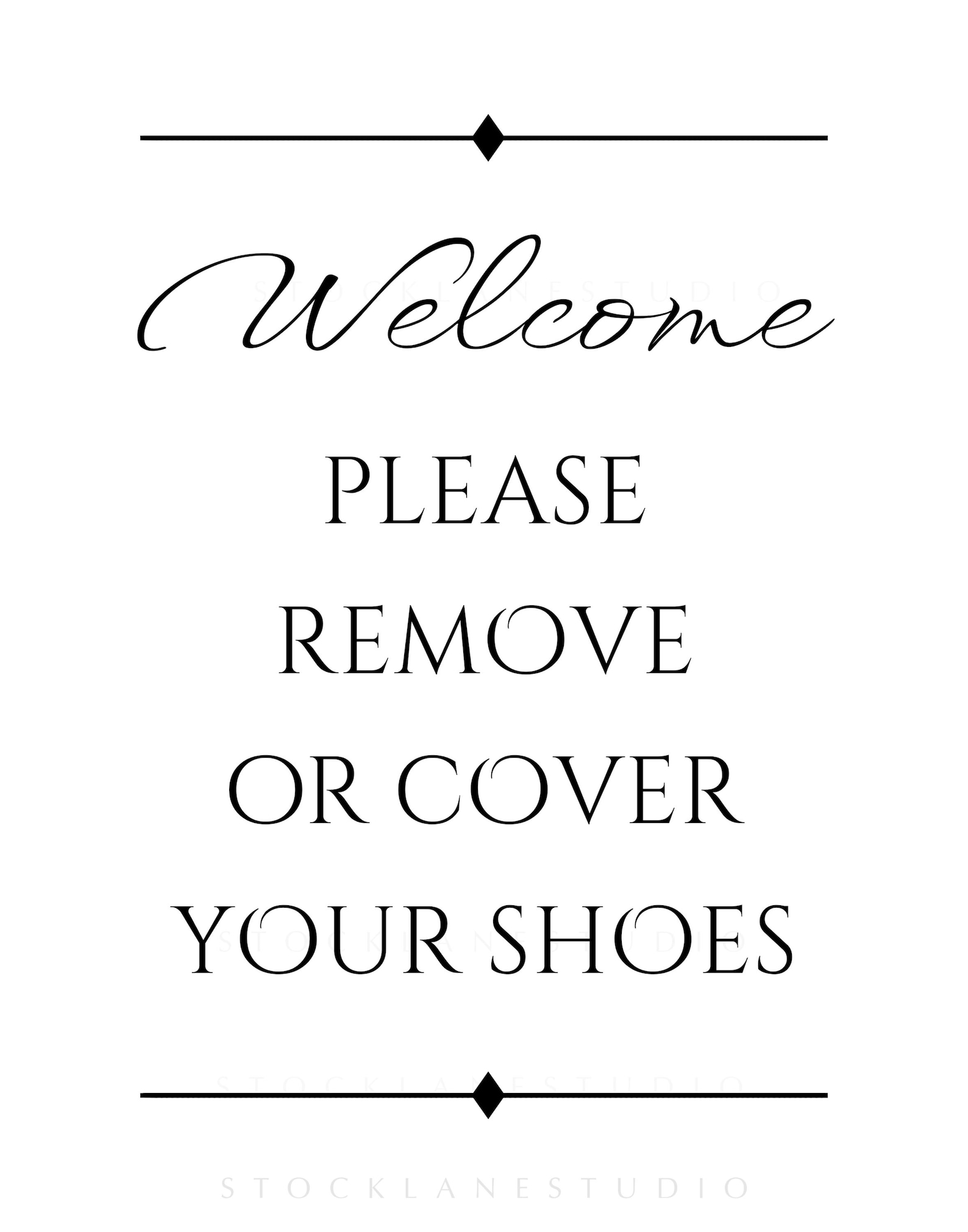 Printable Realtor Open House Sign | Welcome Please Remove Your Shoes or ...