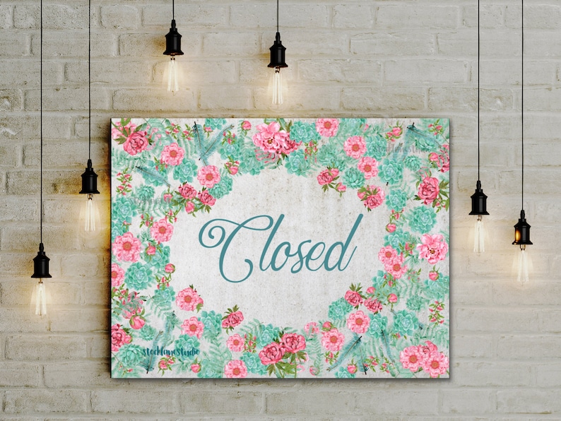 Closed Printable Event Sign, Gold Black Closed for Special Event ...