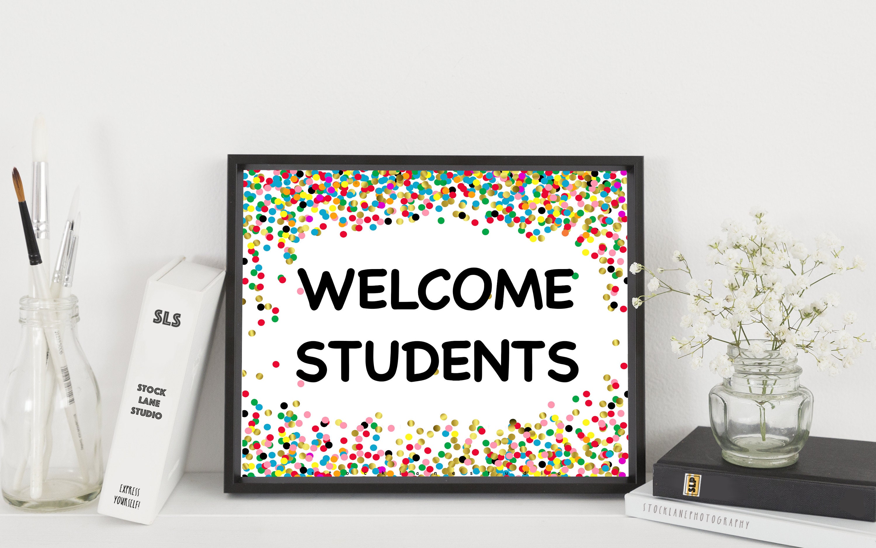 Welcome Students Printable Back to School Confetti Sign - Etsy Canada