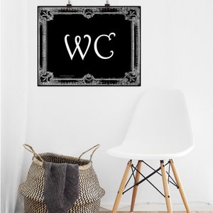 Printable Bathroom Art WC Printable Restroom Sign, Digital Toilet Sign ...