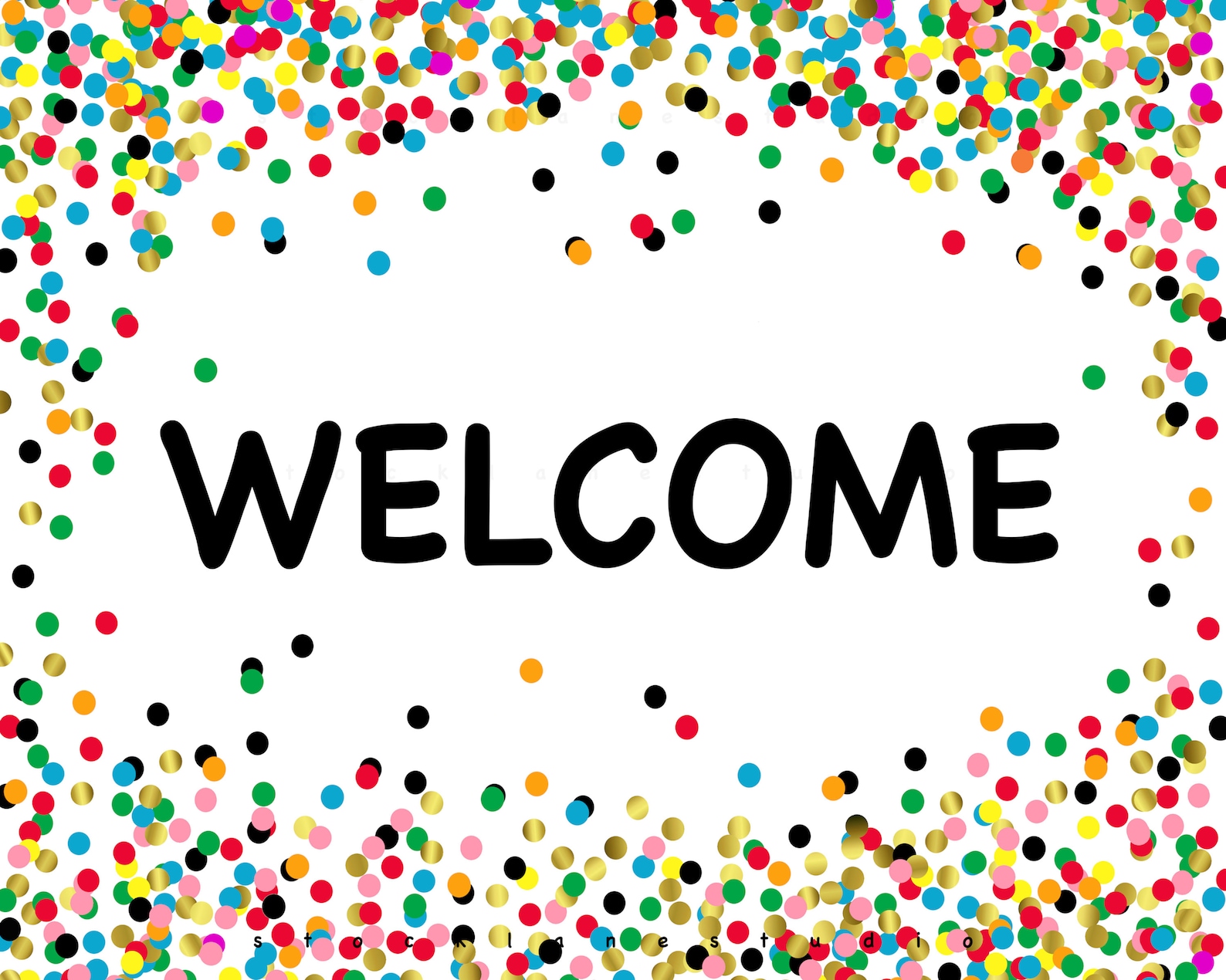 Printable Welcome Sign, Colorful Birthday Party Poster, Event Entrance ...