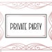 Printable Private Party Event Sign Rose Gold Art Party Decor - Etsy