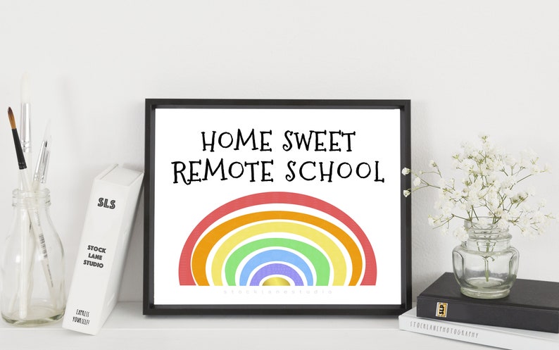 Home Sweet REMOTE School Printable Homeschool Learning Sign - Etsy