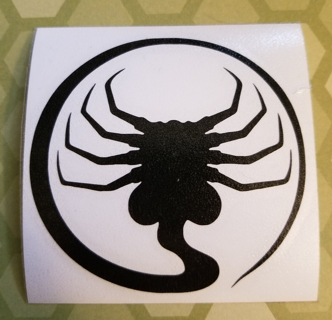 Xenomorph Facehugger Alien Adhesive Glossy Vinyl Decal Sticker for Car ...