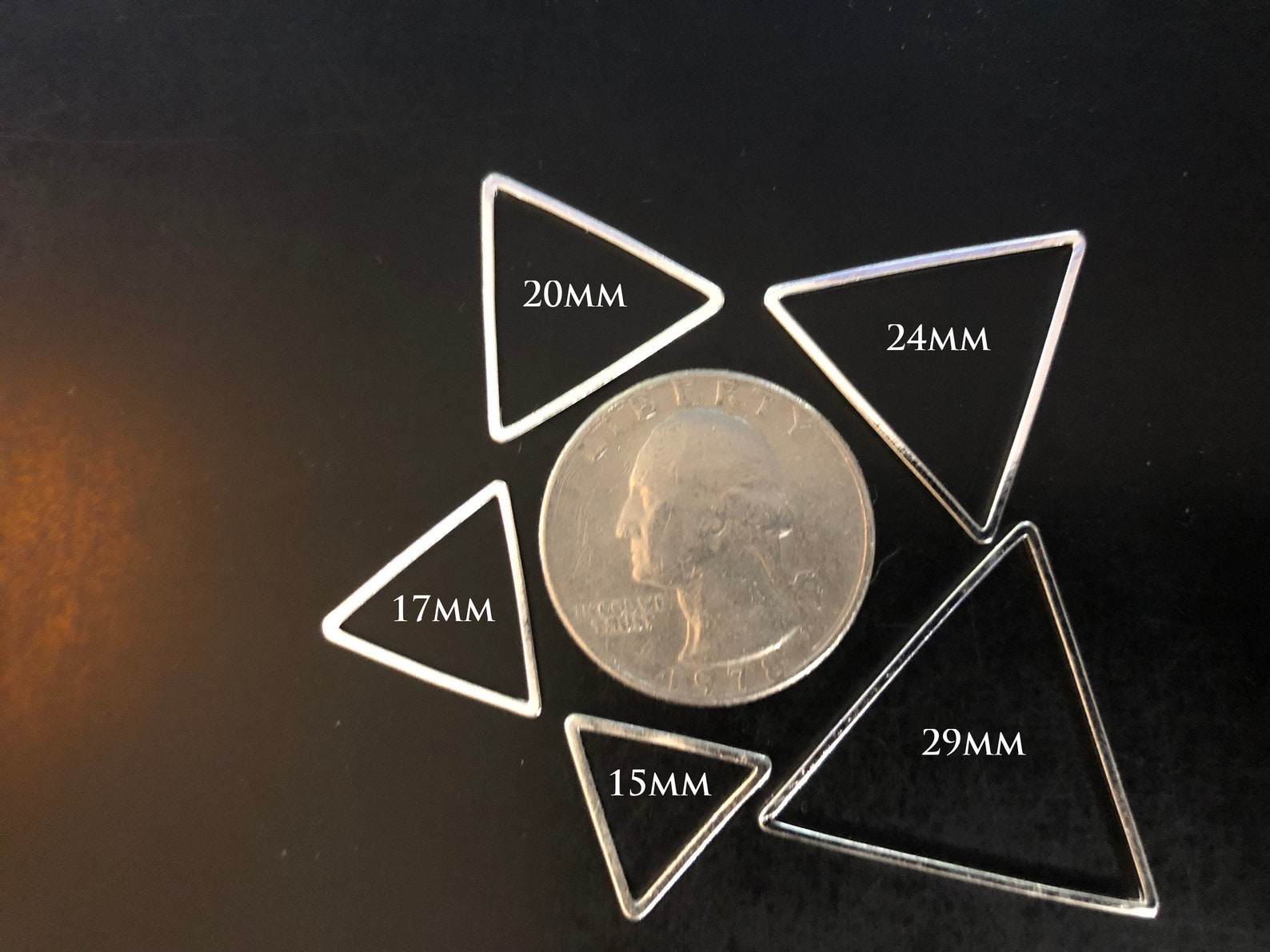 Silver Plated Triangle Shaped Link Findings Connector Jump - Etsy