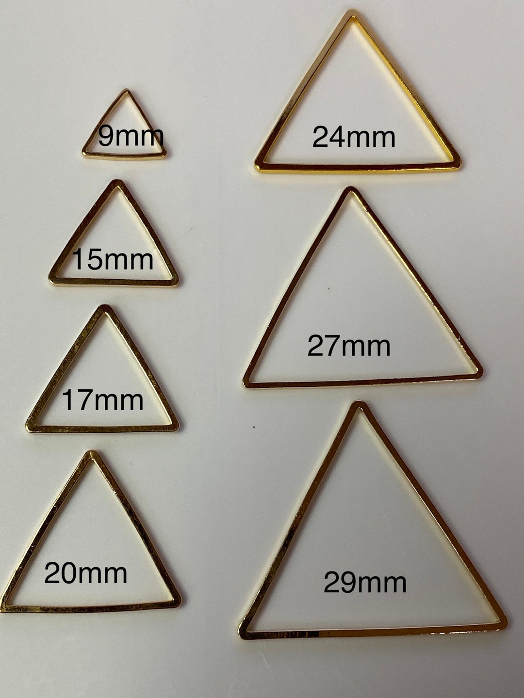 Gold Triangle Shaped Link Findings Connector Jump Rings - 20pcs - Etsy