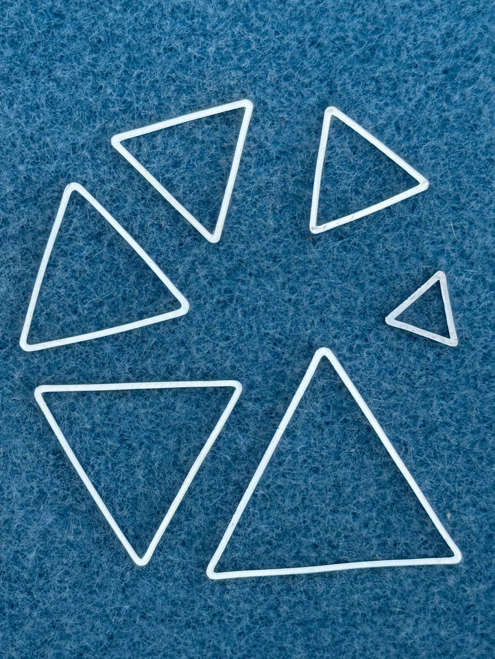 Silver Plated Triangle Shaped Link Findings Connector Jump Rings ...