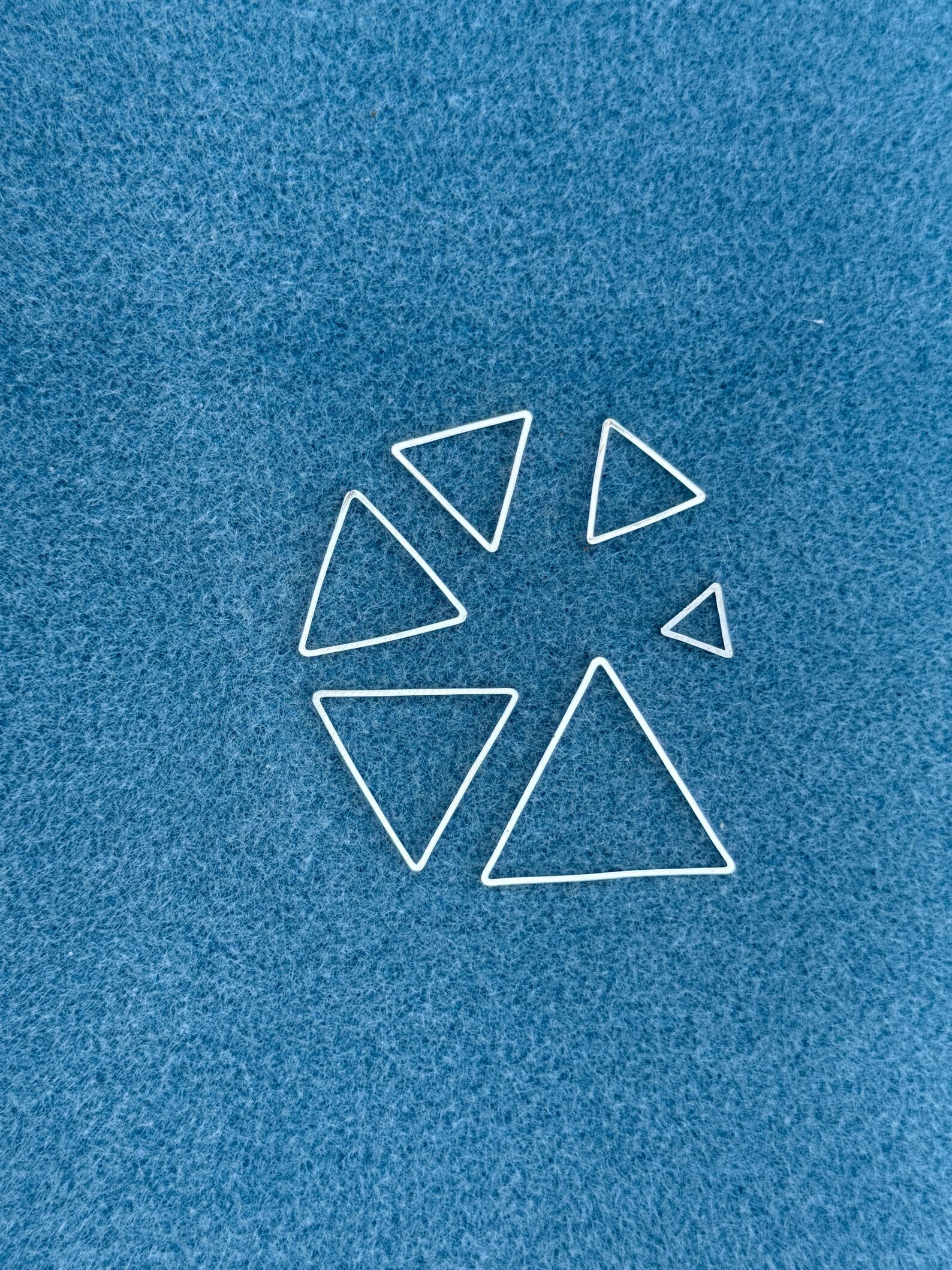Silver Plated Triangle Shaped Link Findings Connector Jump Rings ...