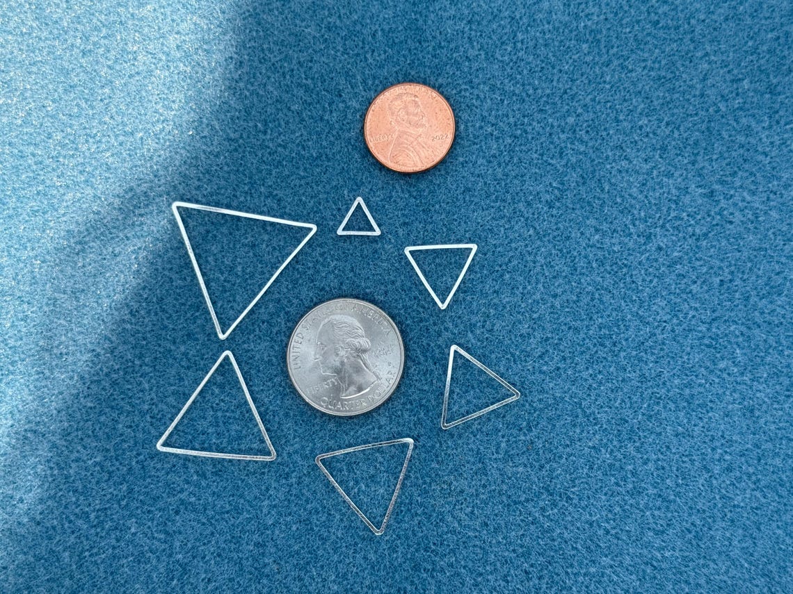 Silver Plated Triangle Shaped Link Findings Connector Jump Rings ...