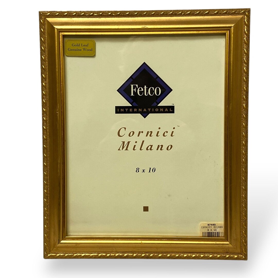 FETCO Gold Leaf Wood Frame for 8x10 Photo Cornici Milano Desk and Wall ...