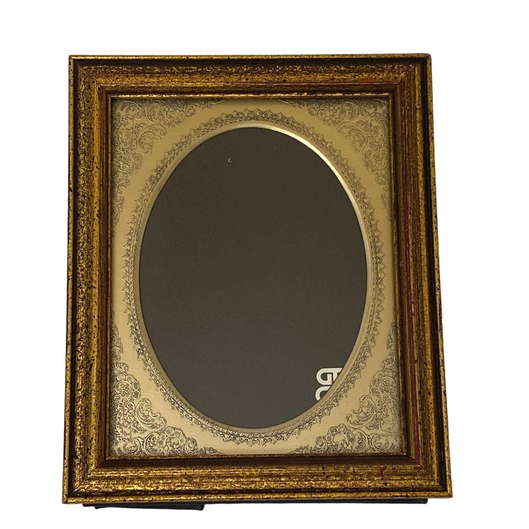 Vintage Frame 3.5x5 Burnes of Boston Ornate Gold Wood Oval Metal Mat - Etsy