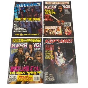 KERRANG MAGAZINES Vintage 1980s Rock Heavy Metal Punk British Mags Sold ...