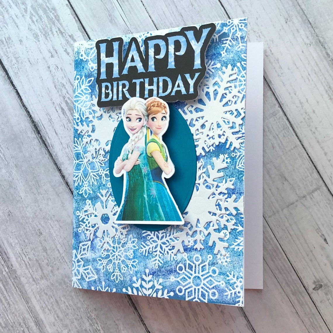 Personalized Frozen Birthday Card. Handmade Dimensional Disney - Etsy