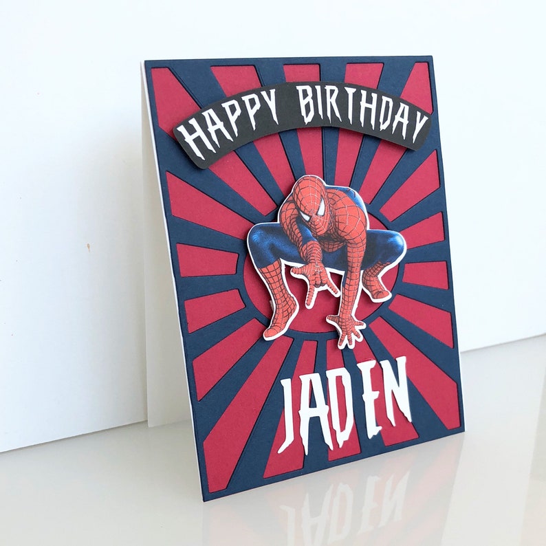 Personalized Spider-man Birthday Card for Kids. Spider-man Inspired ...