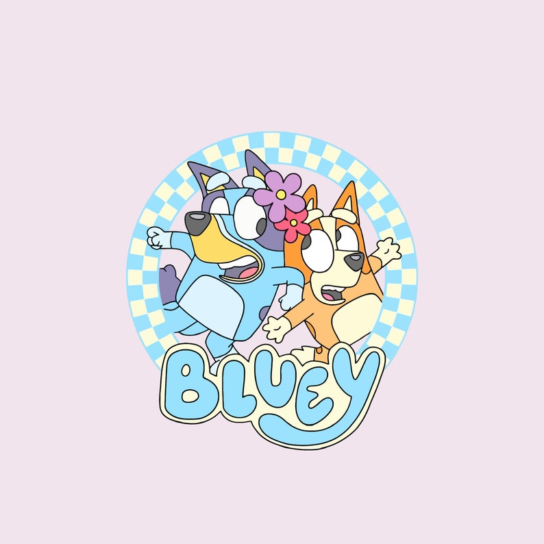 Bluey Flower PNG, Bluey Floral Png, Bluey and Bingo Floral Png, Bluey ...
