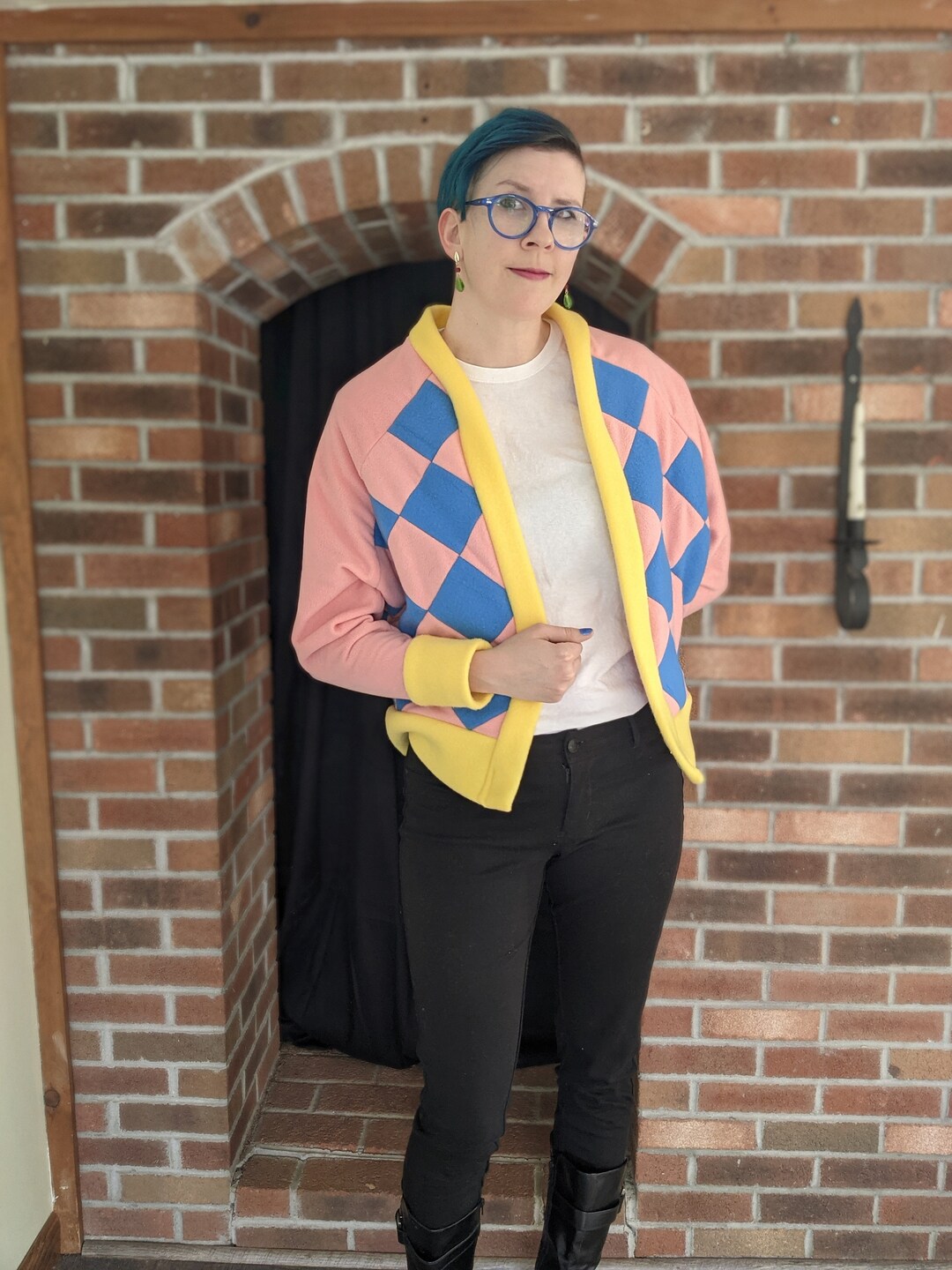 Custom Howl Cardigan Made to Order Handmade Quilted Fleece Batwing ...