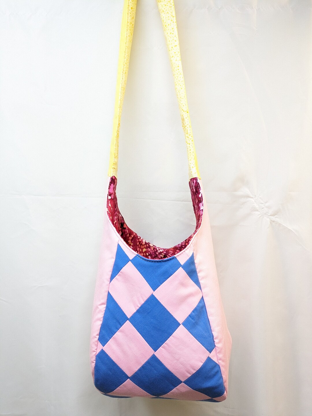 Howl Jacket Inspired Argyle Bag Handmade Reversible Shoulder Tote With Pockets - Etsy