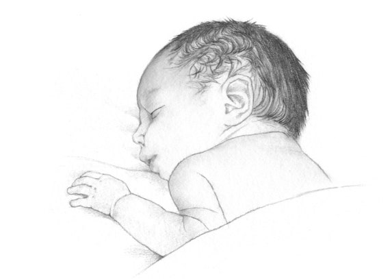 Pencil Drawings Of Babies Sleeping