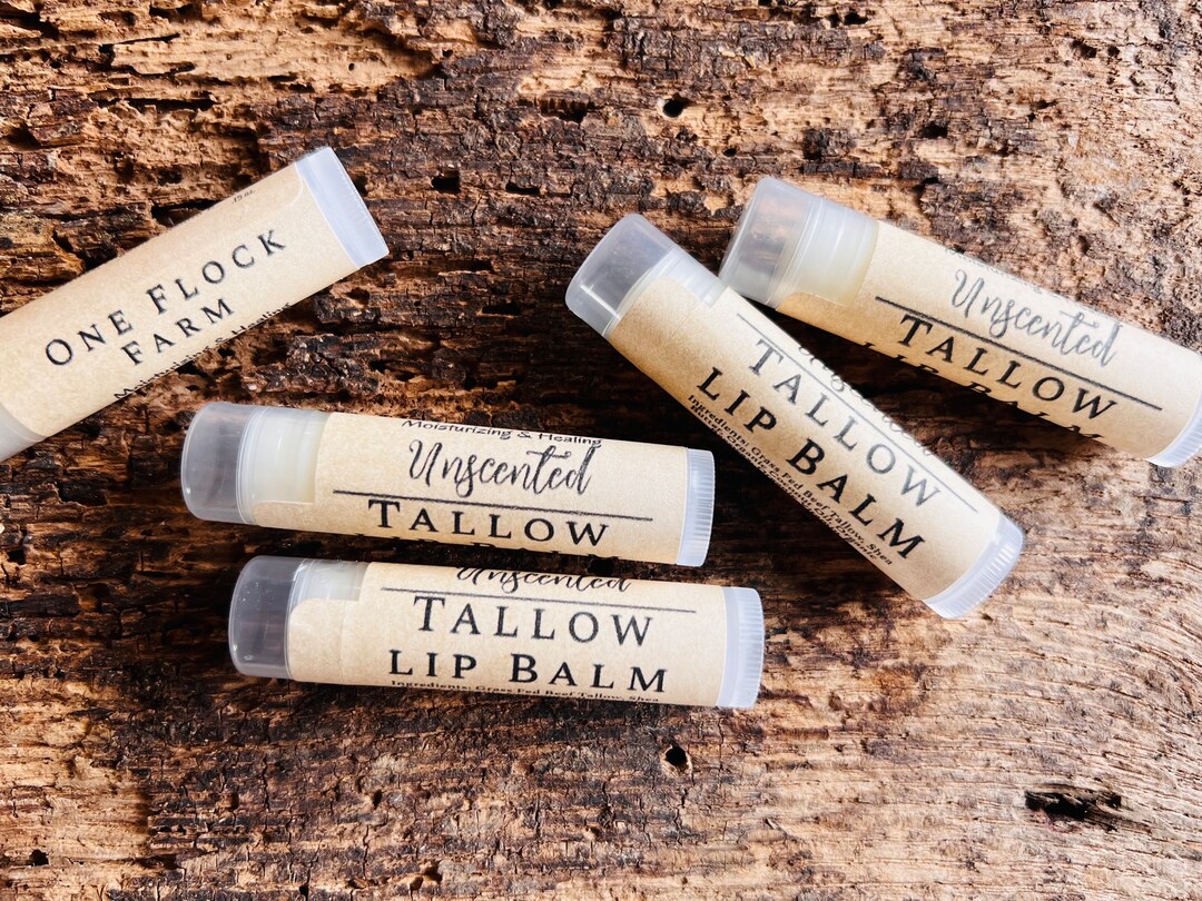 Grass-feed Tallow Lip Balm | Lip Hydration | Natural Skincare ...
