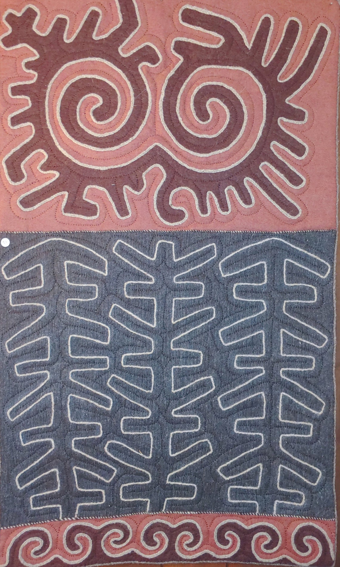 Shyrdak Style Felted Wool Wall Hanging or Rug From Kyrgyzstan. - Etsy