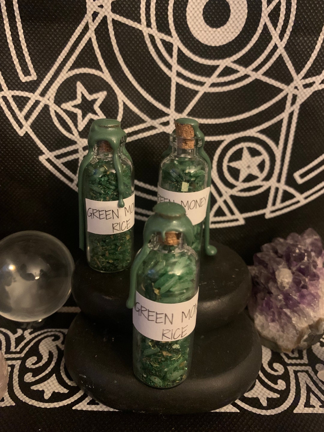 Lucky GREEN MONEY RICE - Etsy