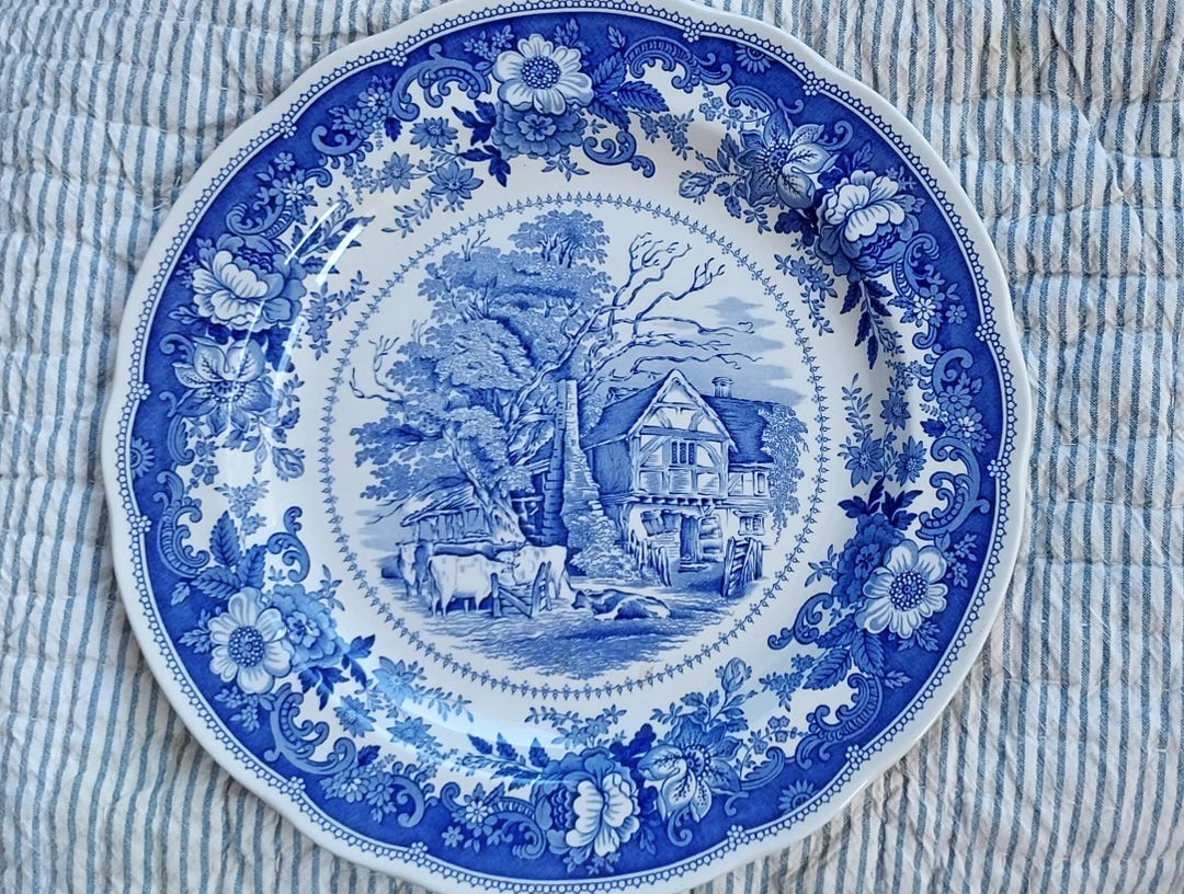 SPODE Plate Vintage Country Landscape/williamsburg, VA Plate/farmhouse ...