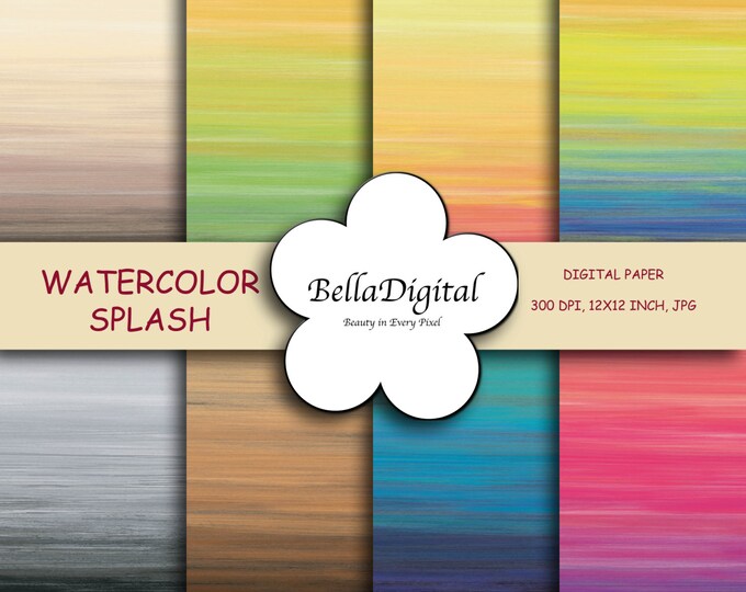 Digital Paper Route 66 Multi Color Paper Pack. Digital Scrapbook ...