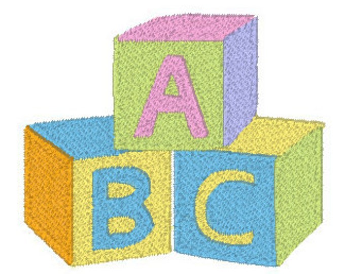 Baby Alphabet Blocks Machine Embroidery Design Baby ABC Blocks ...