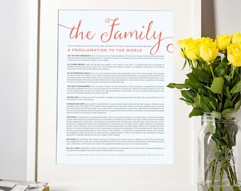 16x20 Family Proclamation to the World LDS Art Instant | Etsy