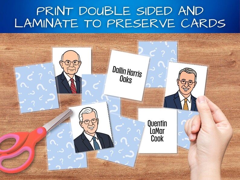 LDS Apostles Trivia Memory Game: General Conference Activity, Come ...